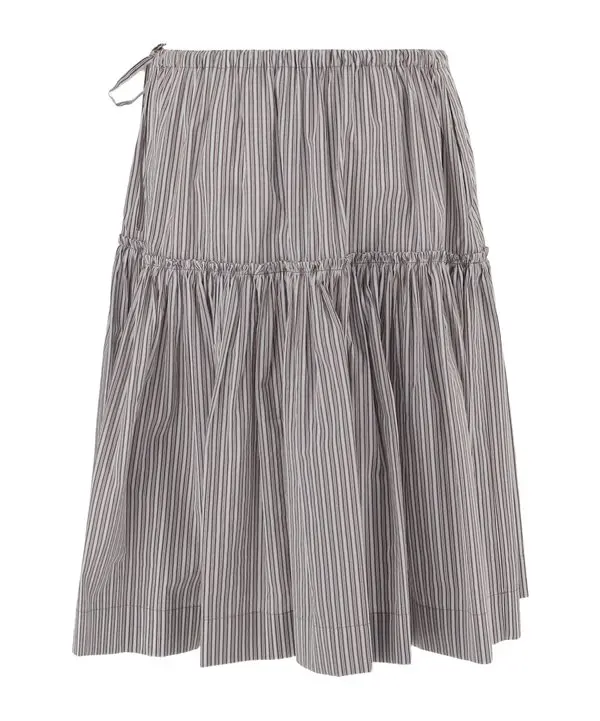 Dries Van Noten Midi Skirt With Vertical Stripes