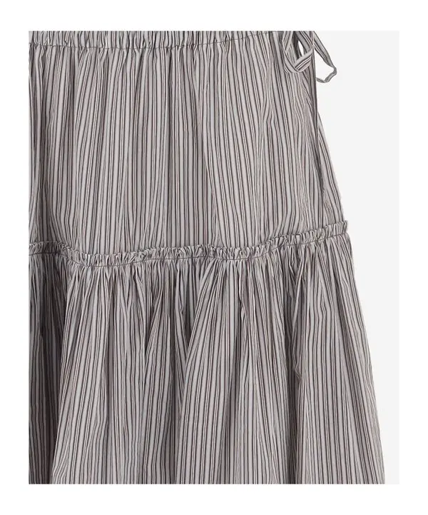 Dries Van Noten Midi Skirt With Vertical Stripes