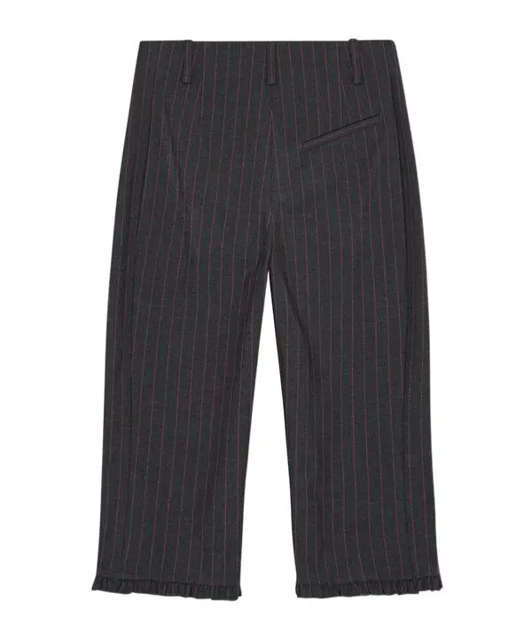 GANNI Pinstriped Capri Trousers