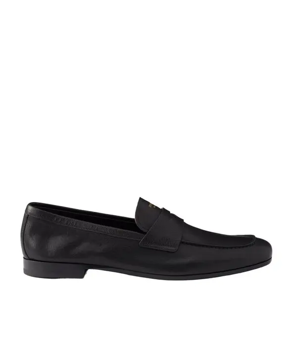 Prada Leather Loafers - Black