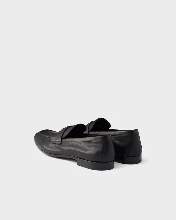 Prada Leather Loafers - Black