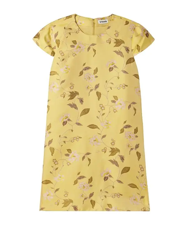 Staud Mia Floral Mini Dress - Yellow