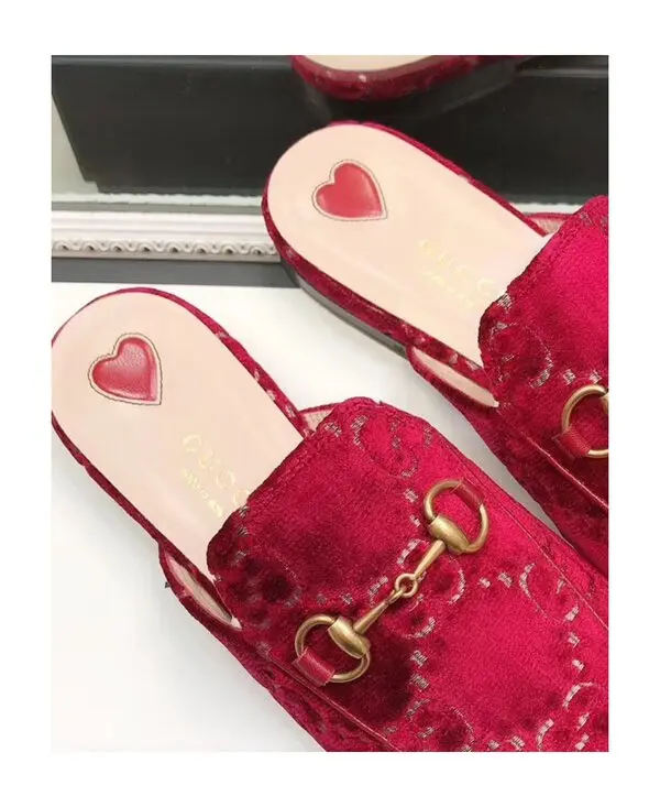 Gucci Horsebit Mules - Red