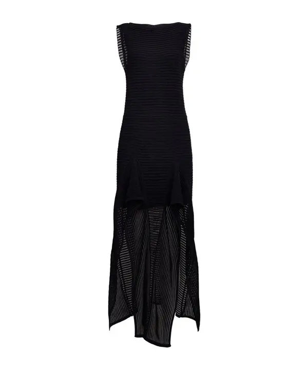 Alaïa Knitted Short Ruffled Dress - No