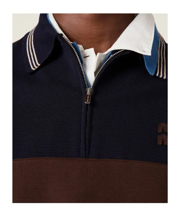Miu Miu Cropped Collared Top With Zipper Closure