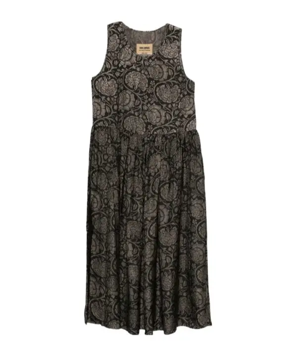UMA WANG Sleeveless Round Neck Printed Dress - No