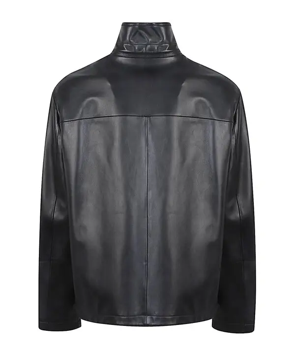 Loewe Zip-up Jacket In Nappa Lambskin - Black