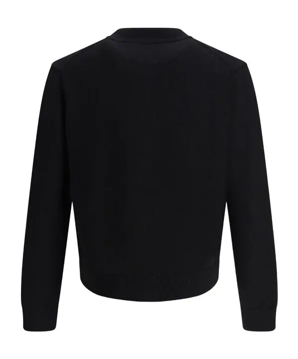 Acne Studios Appliqué V-neck Cardigan - Black
