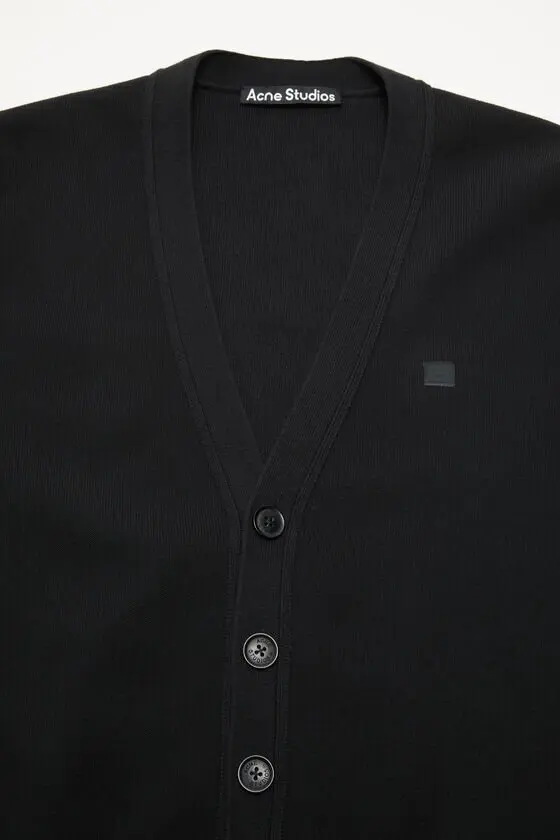 Acne Studios Appliqué V-neck Cardigan - Black