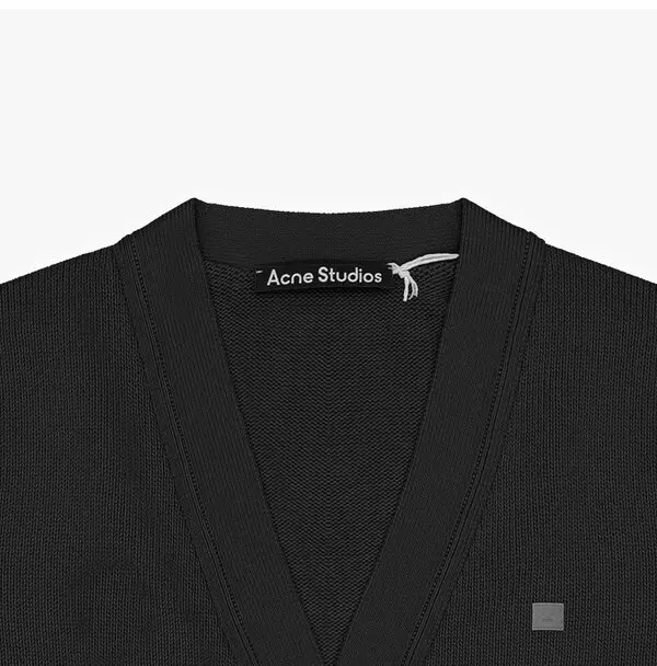 Acne Studios Appliqué V-neck Cardigan - Black