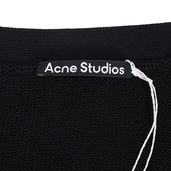 Acne Studios Appliqué V-neck Cardigan - Black