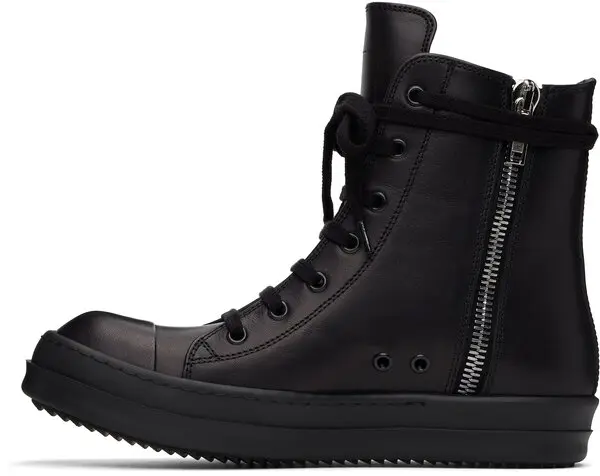 Rick Owens Leather High Top Sneakers