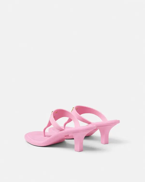 Versace Heeled Thong Sandals - Pink