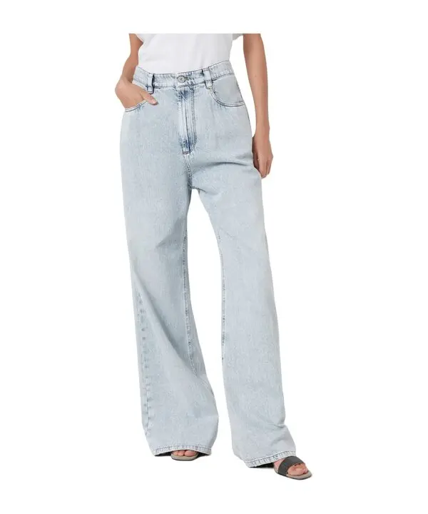 Brunello Cucinelli High Waisted Wide-leg Jeans - Blue