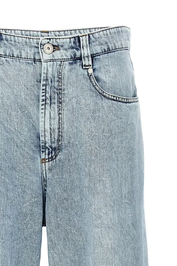 Brunello Cucinelli High Waisted Wide-leg Jeans - Blue