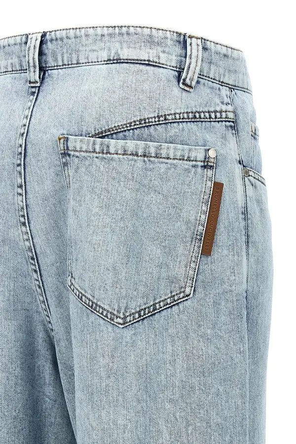 Brunello Cucinelli High Waisted Wide-leg Jeans - Blue