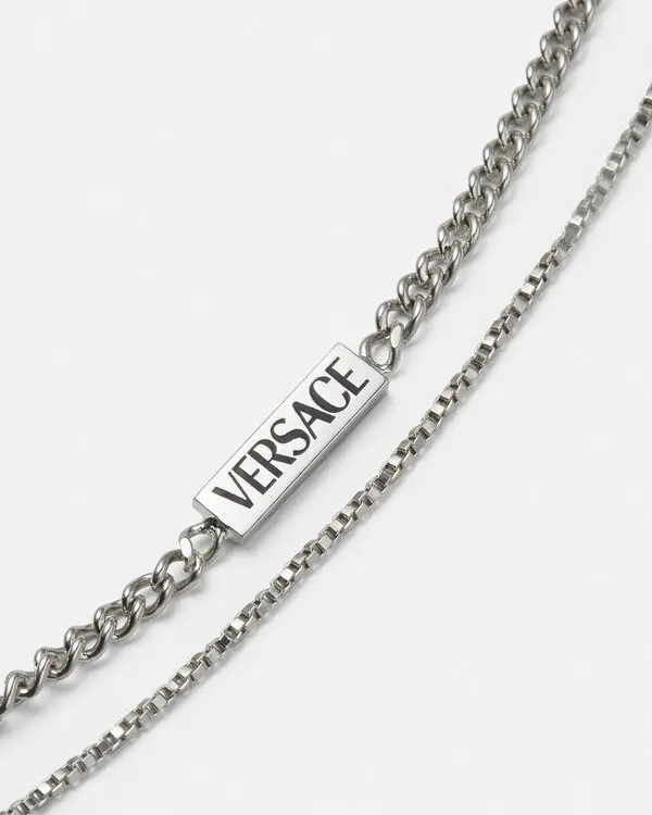 Versace Safety Pin Pendant Necklace