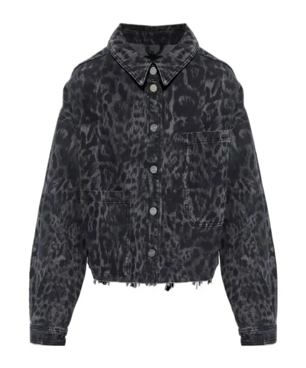 ALLSAINTS Nicky Cropped Patterned Denim Jacket