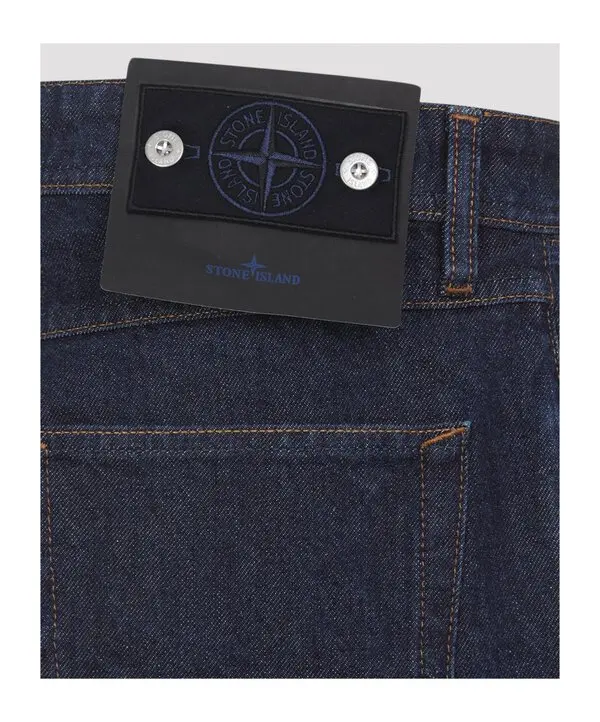 Stone Island Logo Patch Wide-leg Jeans