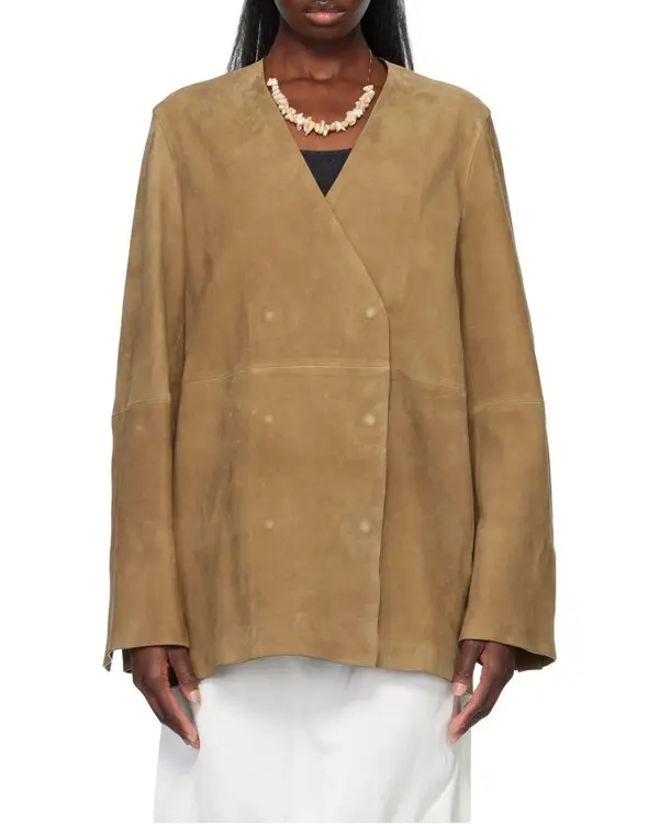 TOTEME Double-breasted Suede Jacket