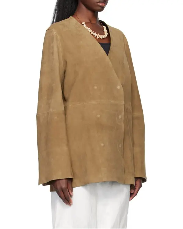 TOTEME Double-breasted Suede Jacket