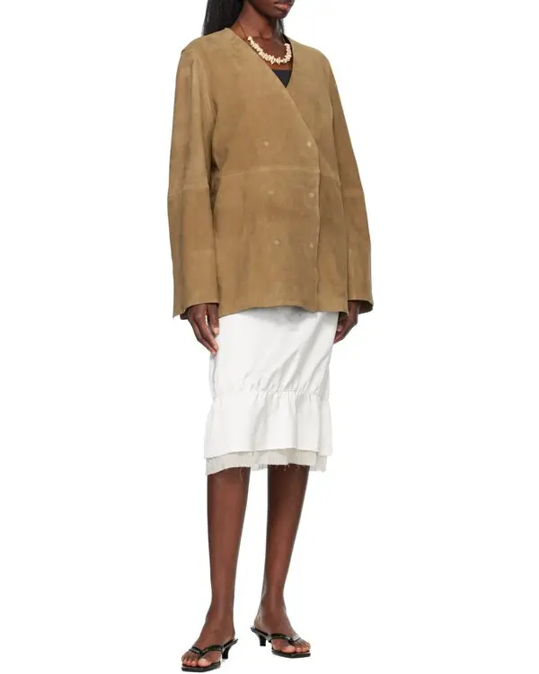TOTEME Double-breasted Suede Jacket