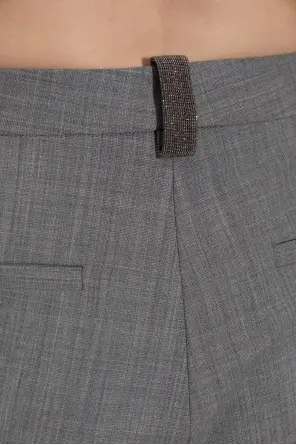 Fabiana Filippi Slim Trousers With Back Waistband Ring Detail