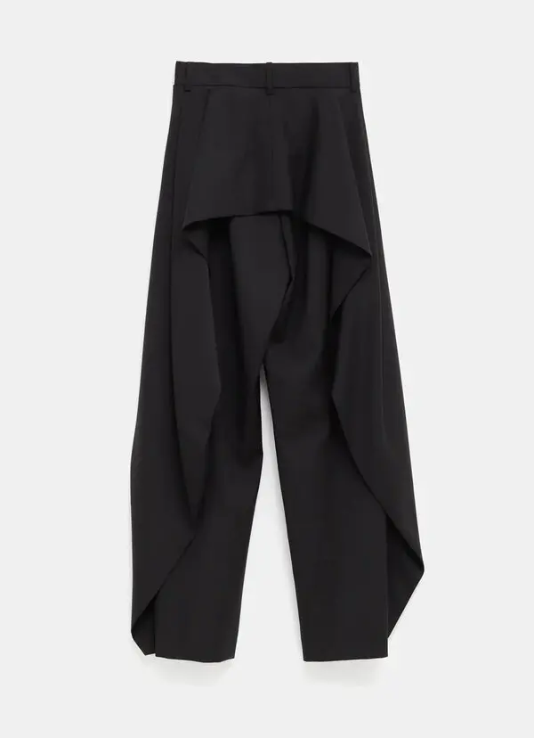 Loewe Pleated Ruffled Trousers - Black