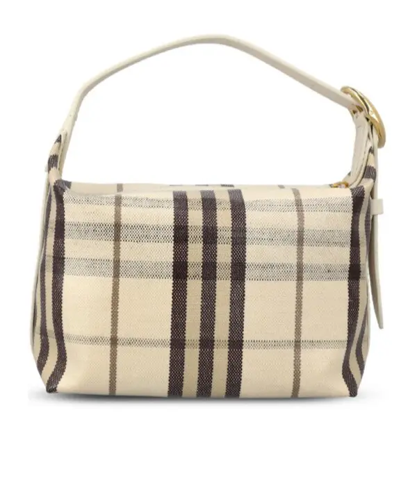 Burberry Highlands Checked Shoulder Bag - Nude
