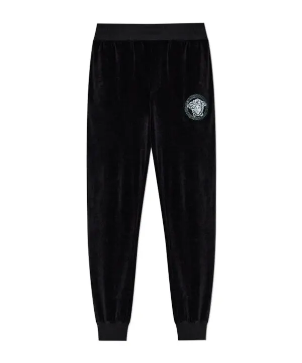 Versace Velvet Trousers With Elasticated Waistband