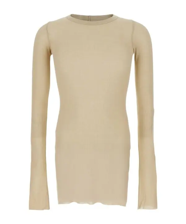 Rick Owens Crewneck Long-sleeved T-shirt - Beige