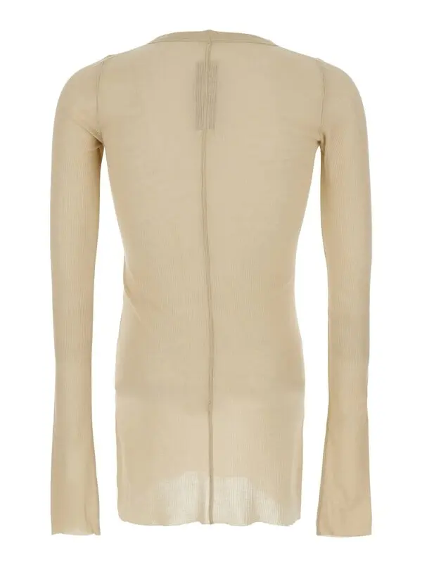 Rick Owens Crewneck Long-sleeved T-shirt - Beige