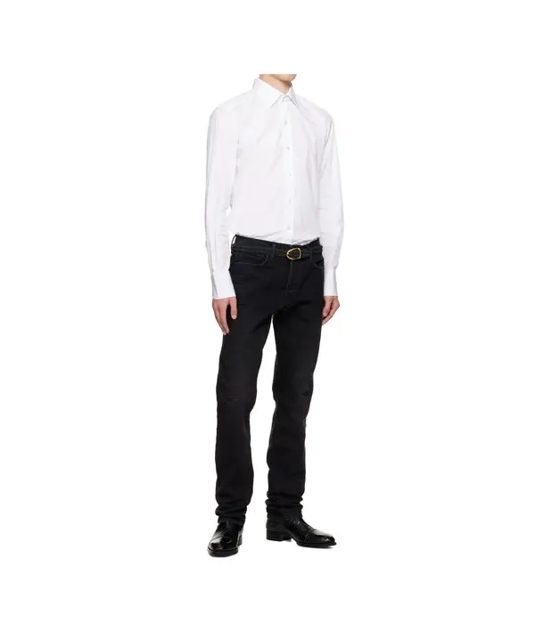 TOM FORD Woven Suede Belt