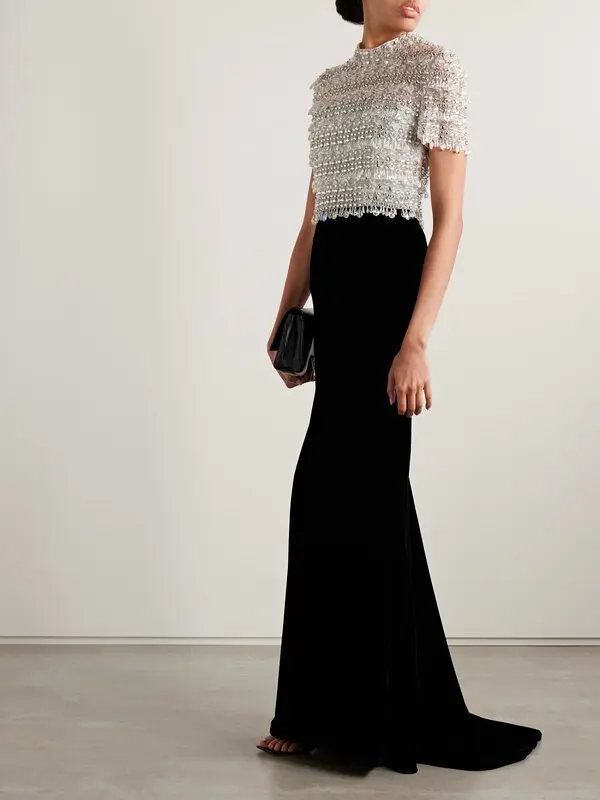 Carolina Herrera Velvet Skirt
