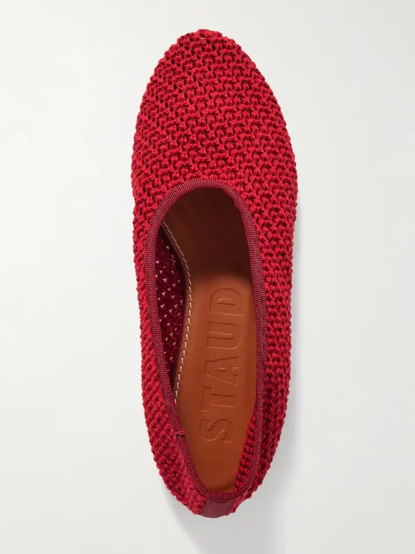Staud Alba Ballet Flat - Red