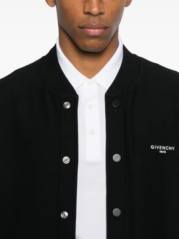 Givenchy Embroidered Logo Button-up Jacket