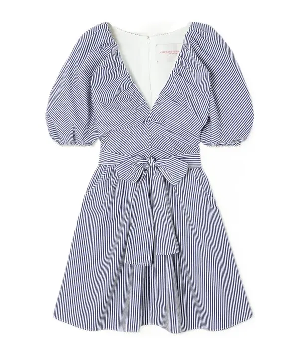 Carolina Herrera Striped Poplin Mini Dress