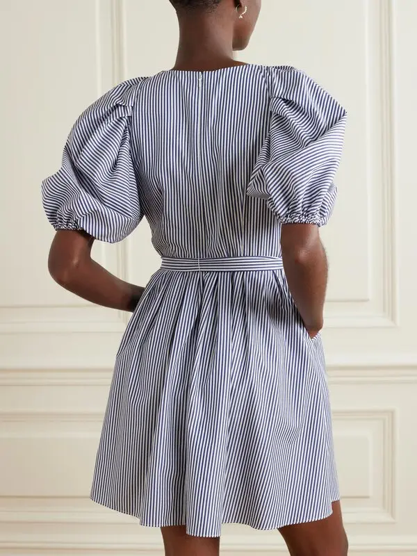 Carolina Herrera Striped Poplin Mini Dress