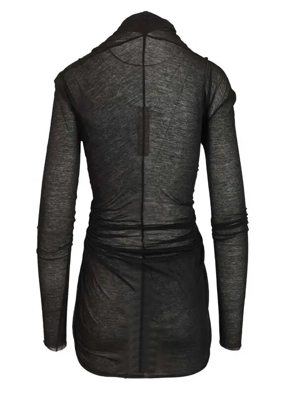 Rick Owens Radiance Ruched Long-sleeve Top - Black