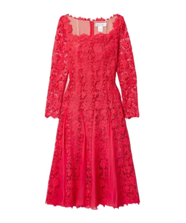 Oscar De La Renta Lace Mid-length Dress