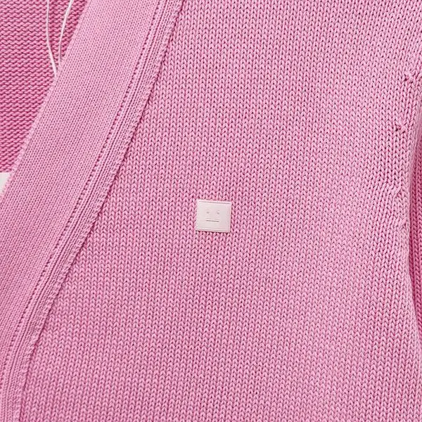 Acne Studios Appliqué V-neck Cardigan - Light Rose Pink
