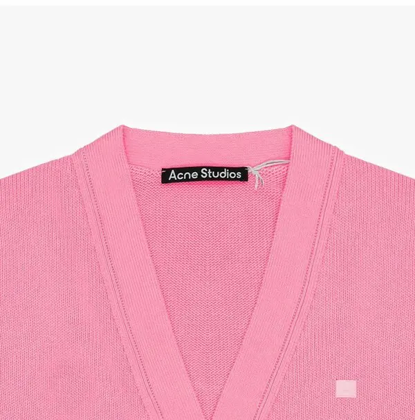 Acne Studios Appliqué V-neck Cardigan - Light Rose Pink