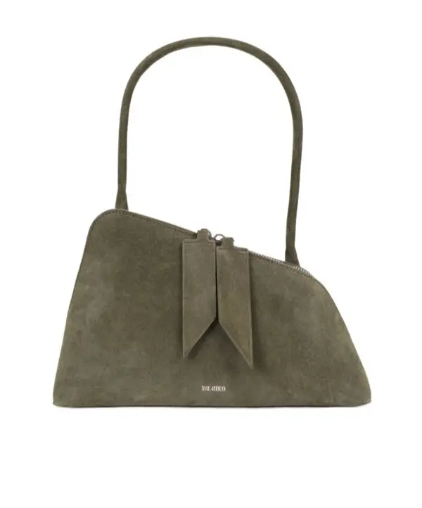 Attico Logo Printed Sunrise Shoulder Bag - Green