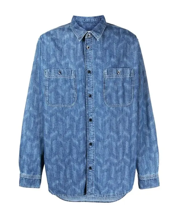 Isabel Marant Étoile Bhelyn Geometric-print Denim Shirt