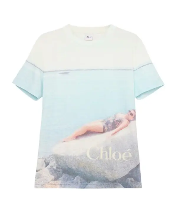 Chloé Graphic Printed Crewneck T-shirt