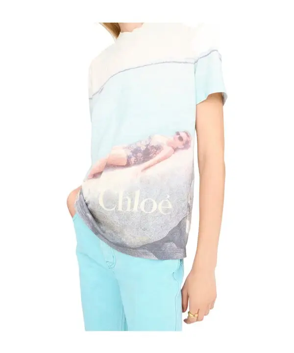 Chloé Graphic Printed Crewneck T-shirt