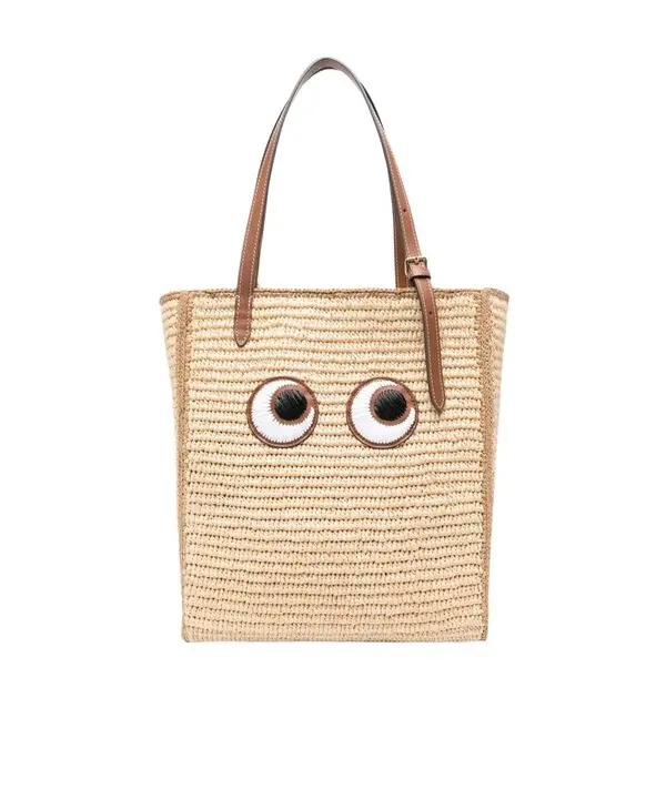 ANYA HINDMARCH Woven Design Shoulder Bag - Natur