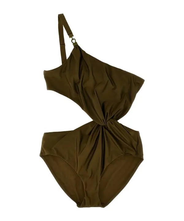 Zimmermann Wylie One-shoulder One-piece Swimsuit - Green