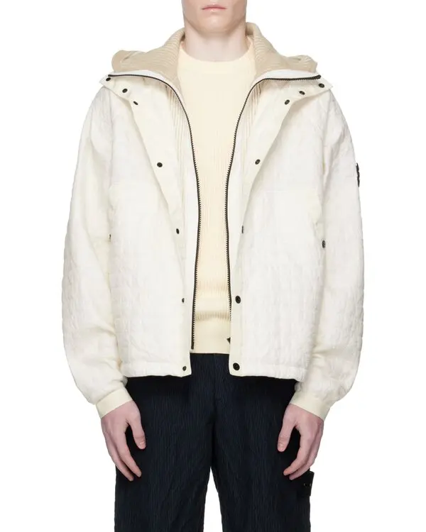 Stone Island Padded Hooded Jacket With Anti-drop And Wind Resistance