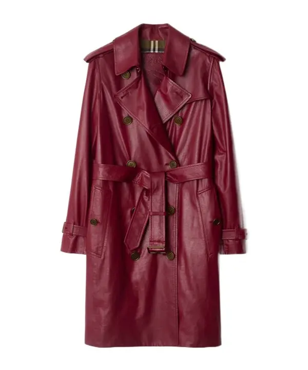 Burberry Mid-length Leather Trench Coat